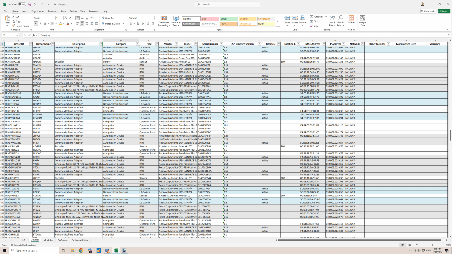 On-demand OT Asset Inventory